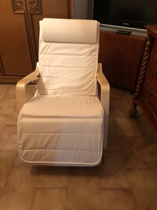 Sedia a dondolo color panna