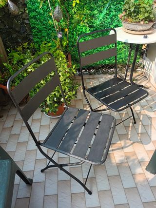 Sedie in ferro pieghevoli