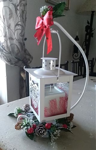 Lanterna porta candela natalizia