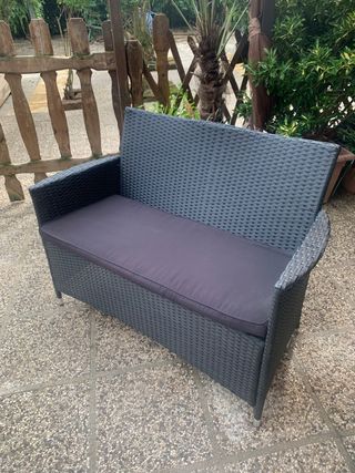 divano due posti in vimini