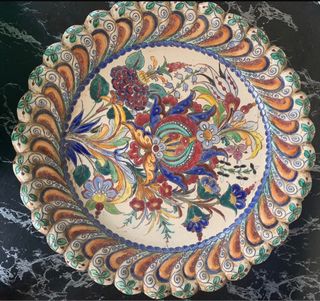 piatto  terra cotta smaltato 58/58