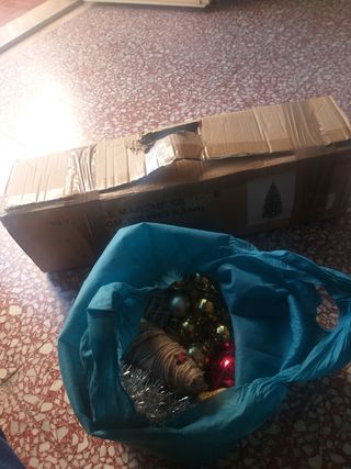 Albero di Natale 120cm più luci e palle