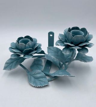 Candelabro da muro ferro battuto rose  shabby