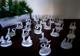 Set 23 pz. Numeri con base portacandela