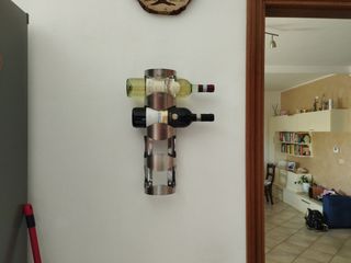 Porta bottiglie da muro 2 pz