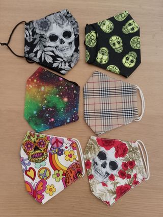 6pz  mascherine cotone Handmade nuove