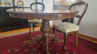 Tavolo legno color noce anni 50