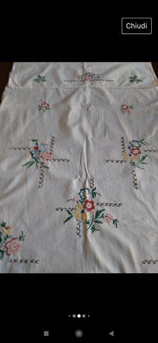 Asciugamano cotone ricamato a mano