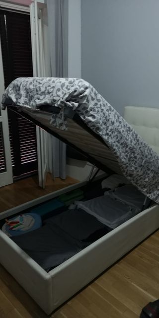 2 Letti contenitore bianco una piazza