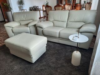 VERA PELLE:DIVANO,  POLTRONA E PUUF