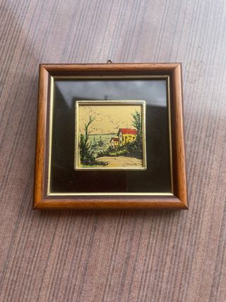 Dipinto a mano su foglia d'oro