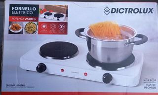 Doppia piastra elettrica 2500W, Fornello con doppi