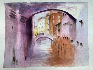 Acquerello dipinto a mano Venezia