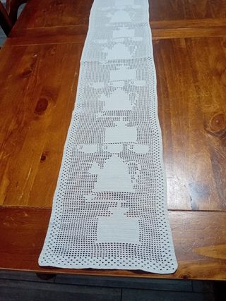 Striscia uncinetto tutto a mano