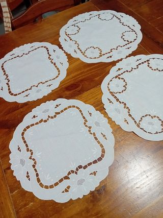 4 centri intaglio a mano