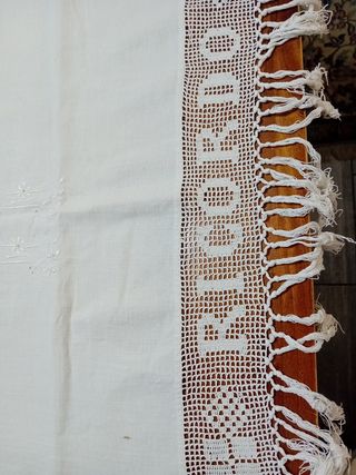 Asciugamano anni 40 lino a mano