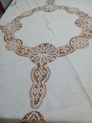 Tovagliato tondo grande a mano beige