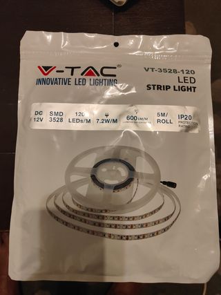 Striscia 120 led - 5 metri - luce bianca