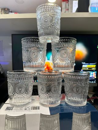 Set servizio bicchieri in vetro pezzi 6