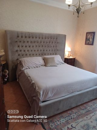 letto capitonne in velluto