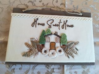 Quadretto ricamato home sweet home