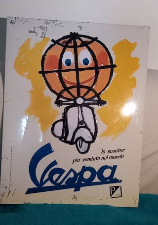 Vespa targa in metallo retro