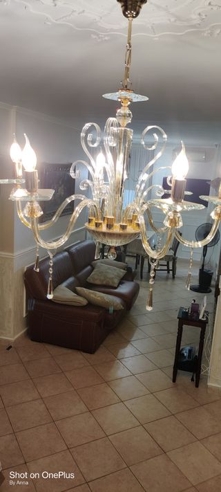 Lampadario in cristallo a 6 luci