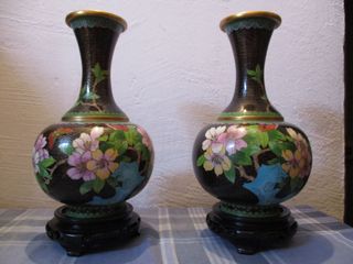 Coppia di vasi cinesi CLOISONNE'