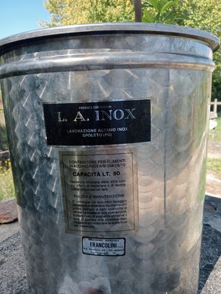 Fusto olio 50 litri acciaio inox