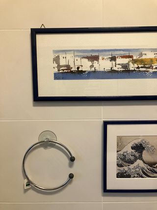 Porta-asciugamani rotondo a ventosa di metallo
