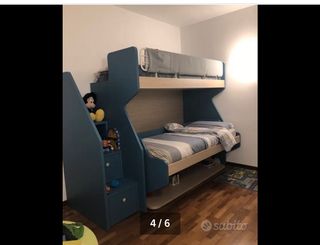 Letto a castello con scrivania