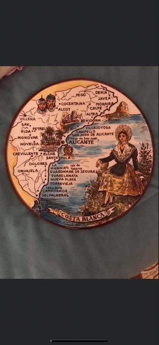 Piatto decorativo Costa Blanca nuovo