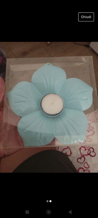 Piatto fiore per candela
