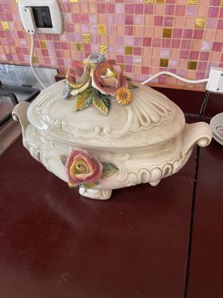 porta biscotti capodimonte vintage soprammobile