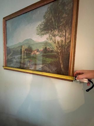 quadro vintage cornice legno arte