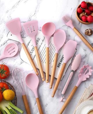 Kit mestoli in legno e silicone