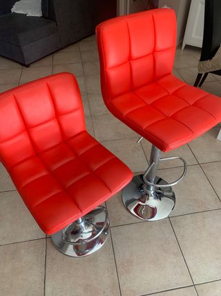 Sgabelli ecopelle rossa
