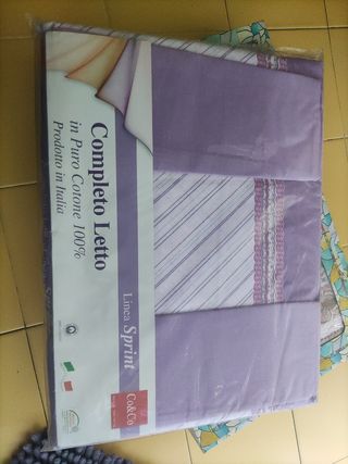 Completo letto matrimoniale cotone 100%