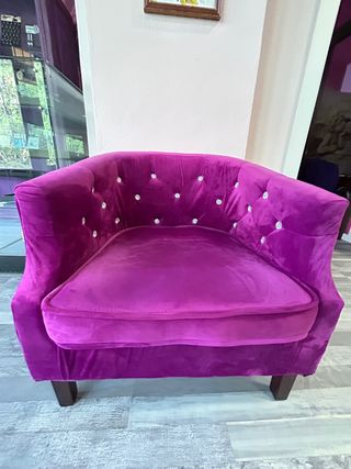 Poltroncina bimba viola-fucsia con brillanti