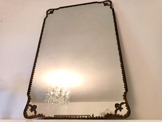 Specchio vintage d’epoca legno e metallo