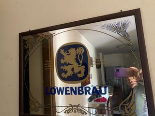 SPECCHIO D'EPOCA PUBBLICITARIO LOWENBRAU