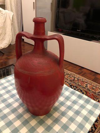 vaso rosso in ceramica