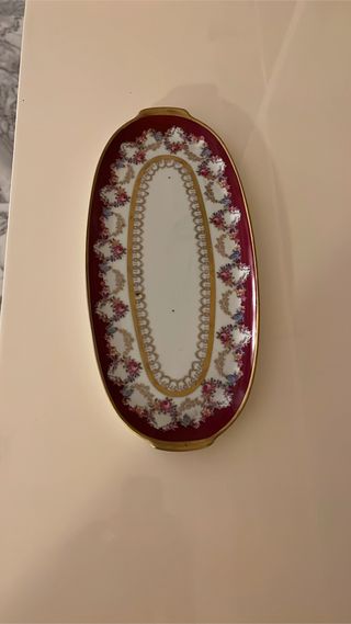 vassoietto in porcellana bordeaux