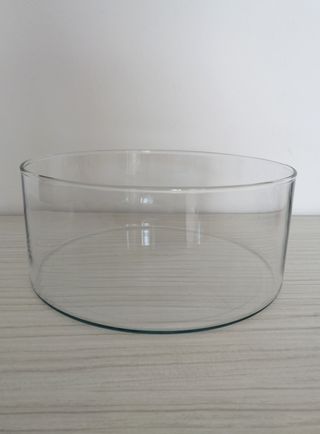 Vaso di vetro trasparente, 9,5 x 21,5 cm