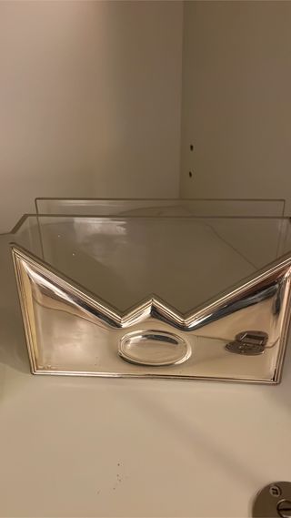 portalettere argento e perspex