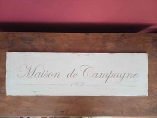 Targa decorativa shabby su legno