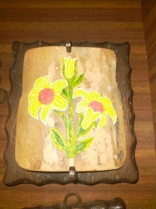 Quadretti legno e pietra