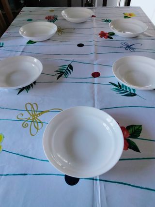 Servizio piatti fondi pezzi 6 bianco per la tavola