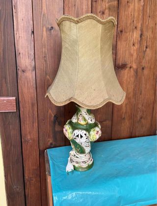 LAMPADA TAVOLO VINTAGE CERAMICA CAPODIMONTE