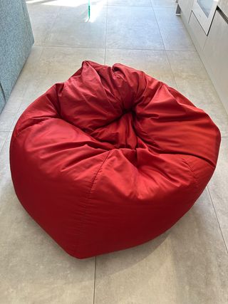 Pouf a sacco rosso